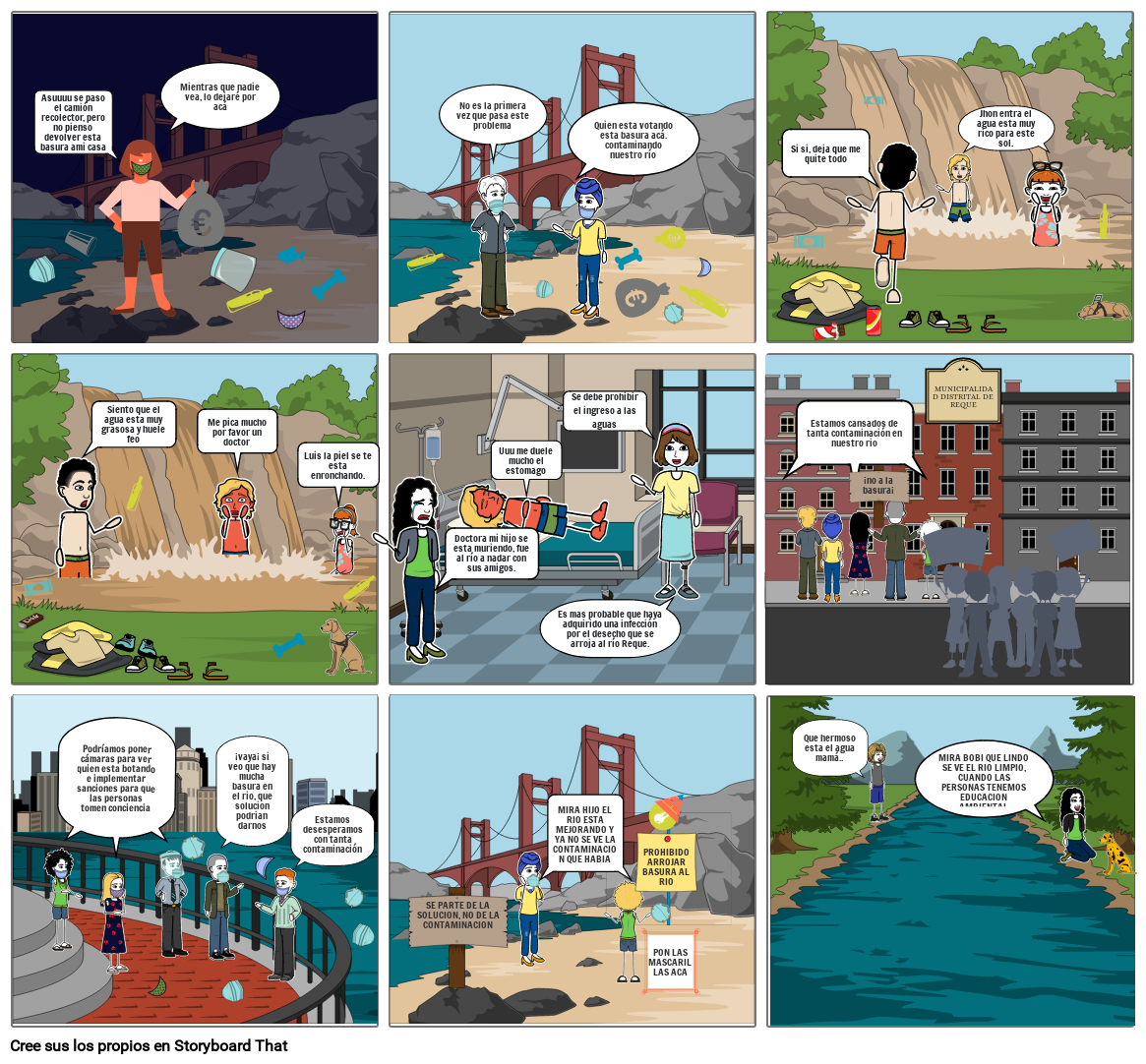 Contaminación del rio Reque Storyboard por 2ac4b9db