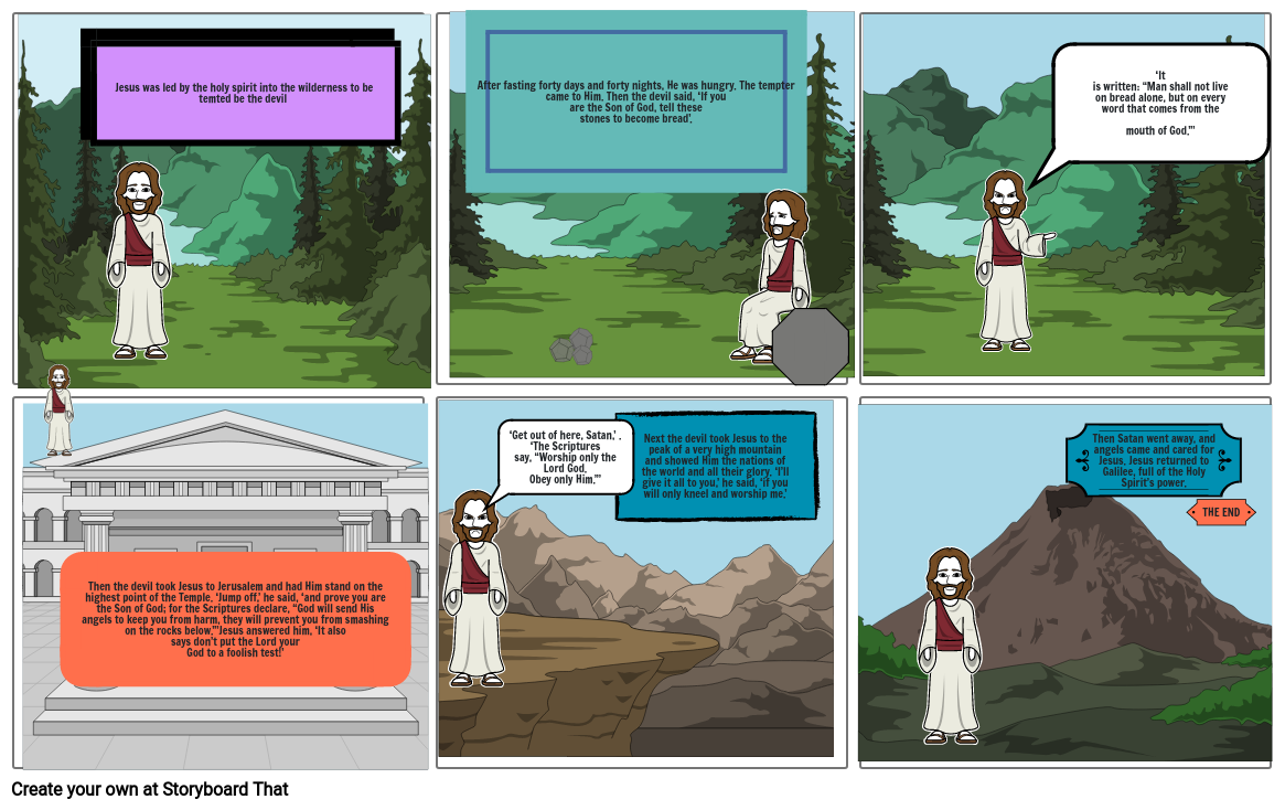 Temptation of Jesus Storyboard por 2b022a97