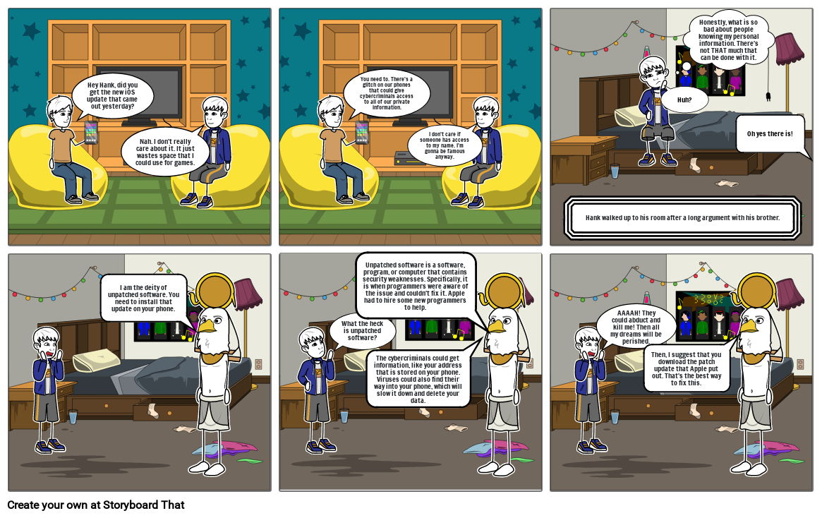 Unpatched Software Comic Storyboard por 2b324ca3
