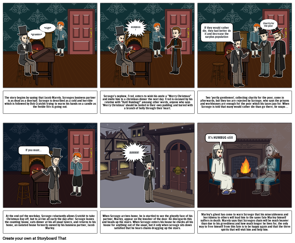 Stave 1 - A Christmas Carol Storyboard by 2b5794b9