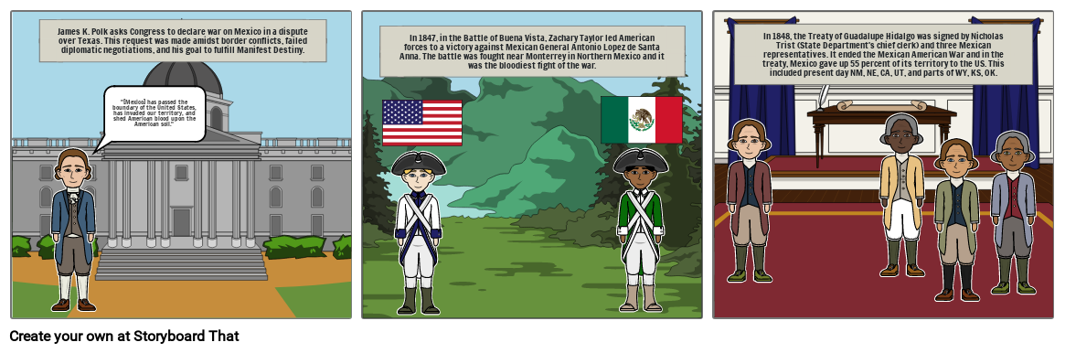 Mexican American War Storyboard by 2c24f2a0