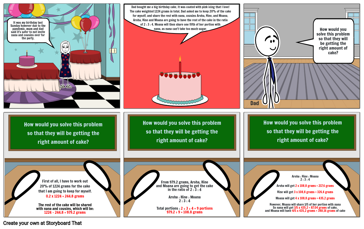 Maths comic 1 Storyboard by 2c251273