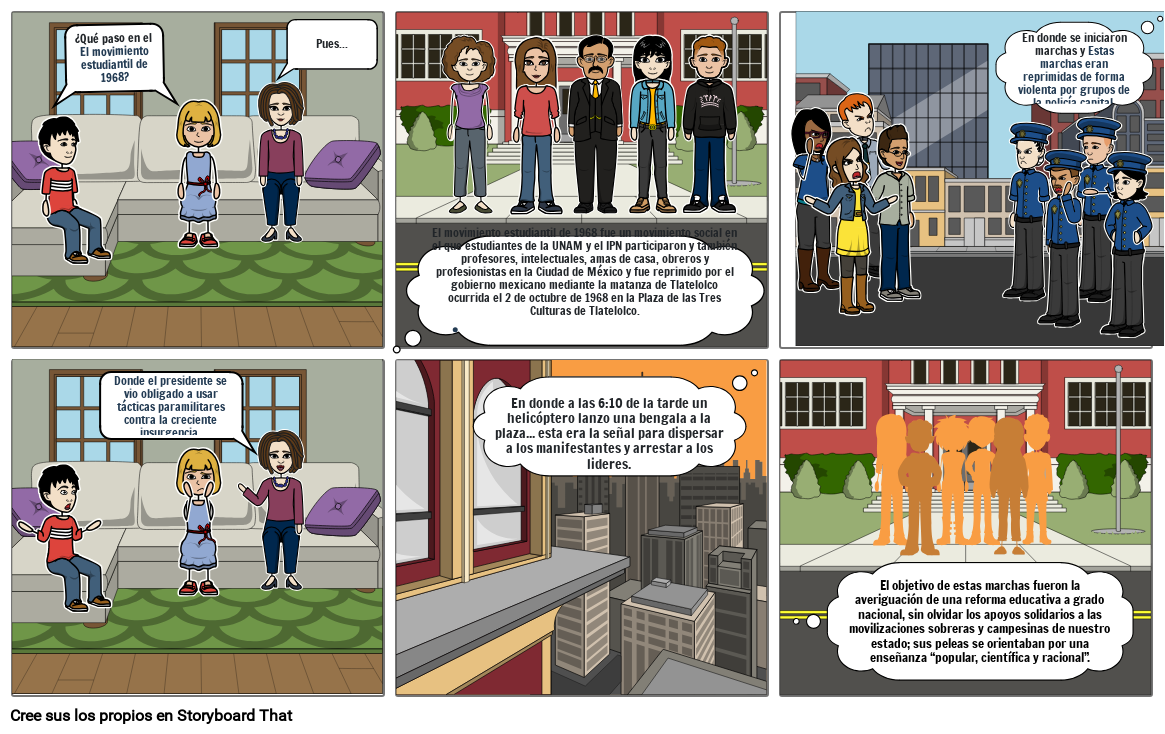 historieta del 68 Storyboard by 2c6229e5