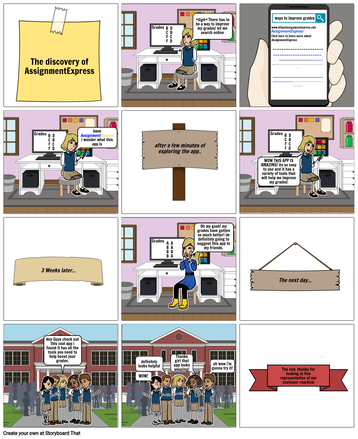 The discovery of AssignmentExpress Storyboard par 2ca0c911