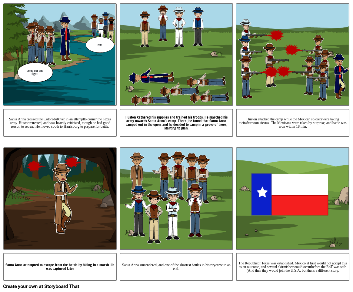 o Texas Revolution and the first battle of the Texas revolution.