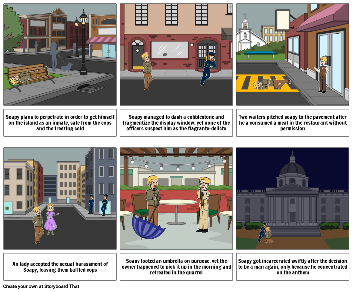 The Cop And The Anthem Storyboard By 2e7d2726 The Cop And The Anthem Storyboard By 2e7d2726