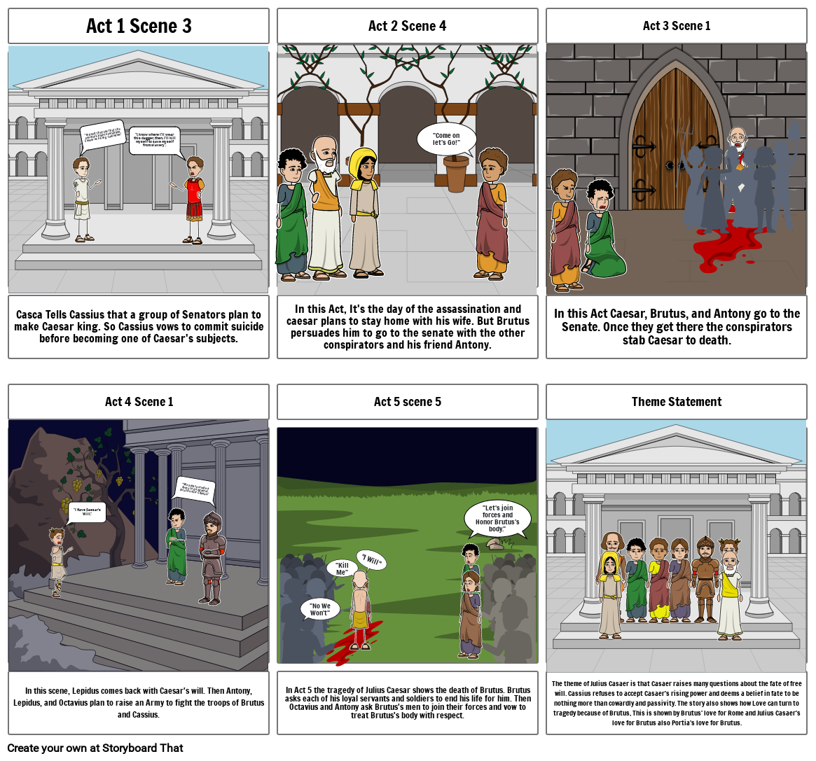 Victoria McCurdy- Julius Caesar Project Storyboard