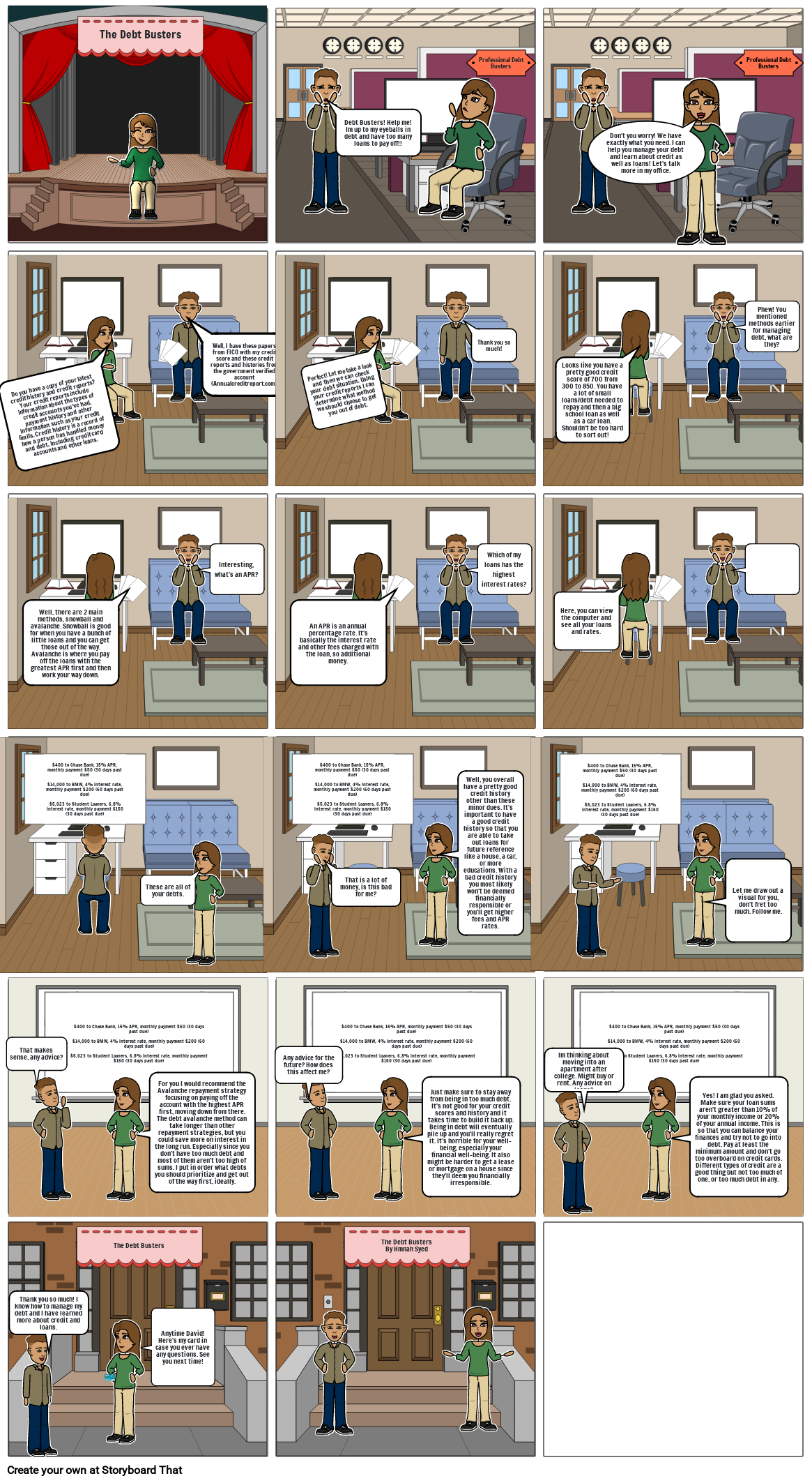 Credit Comic Strip Storyboard par 2fbaea00