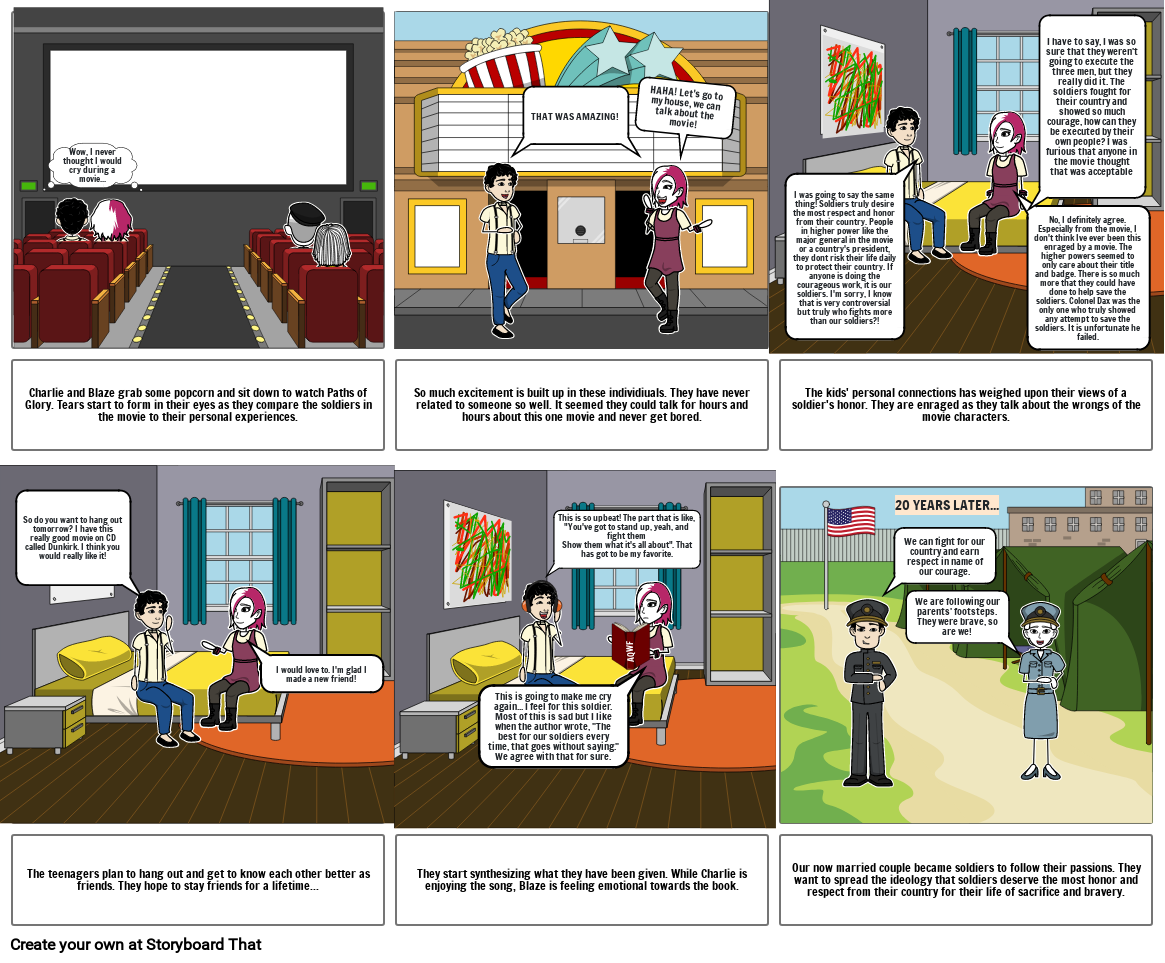 life of a soldier Storyboard by 2fce8757