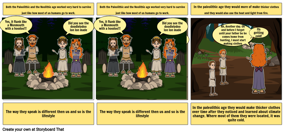 Paleolithic era Storyboard af 3014410