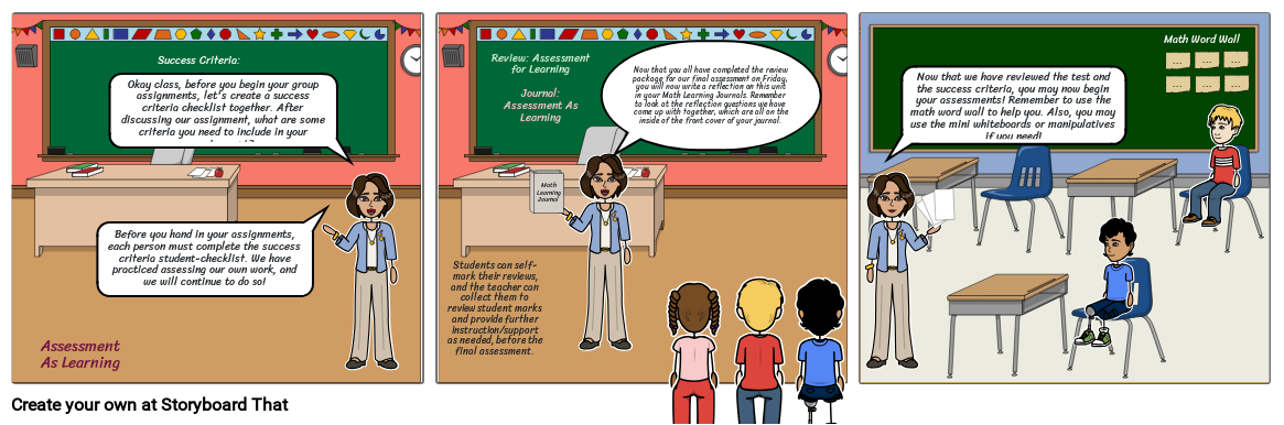Math Assessment Storyboard by 30ab4a75