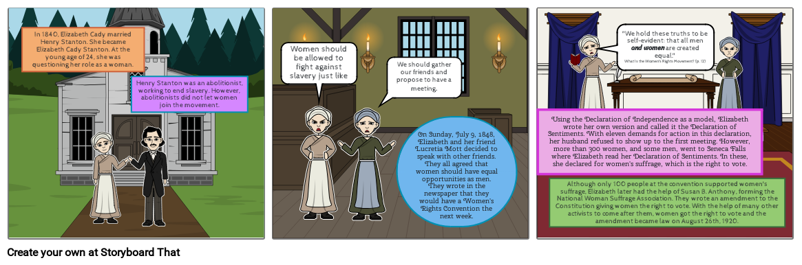 Elizabeth Cady Stanton Biography Storyboard por 30b1f80b