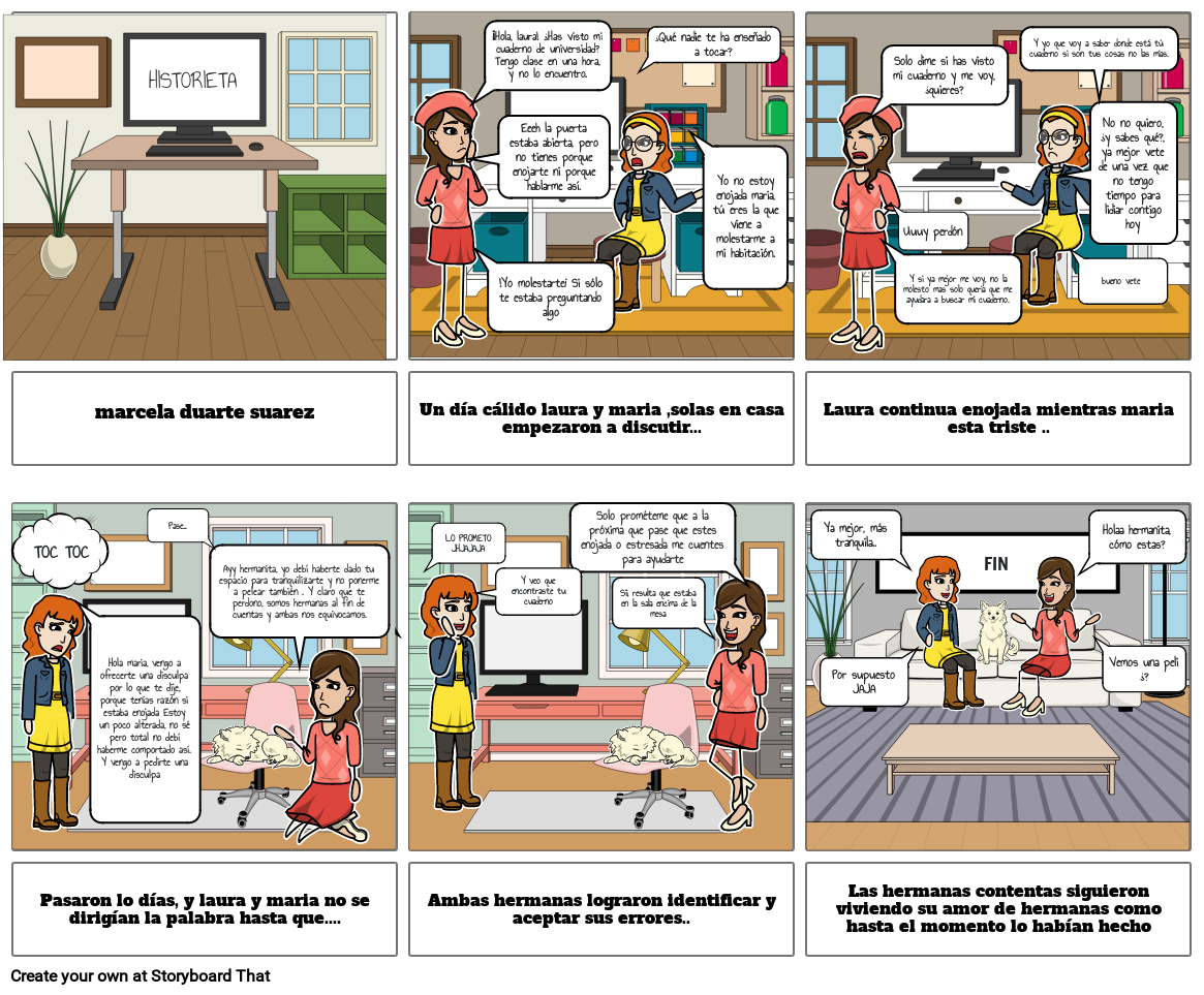 historieta trabajo uni marcela Storyboard by 30c3d08c