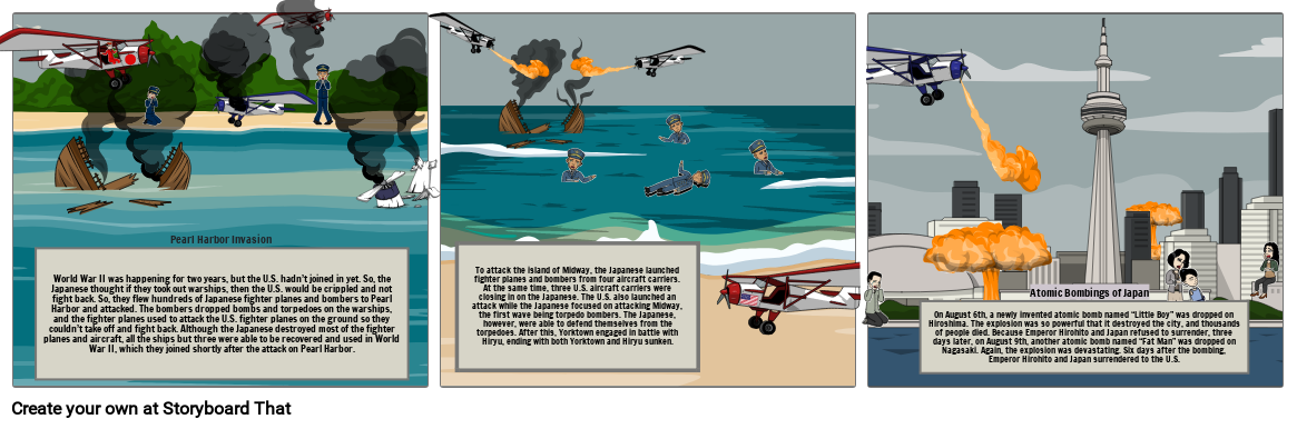 WWII Battles in the Pacific Storyboard por 31209edf