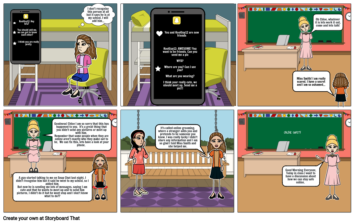 Online Grooming Storyboard by 316fd5c0