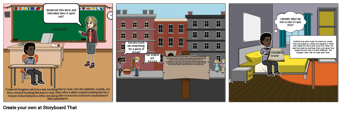 Frederick Douglass Comic Strip Storyboard by 325c7d23