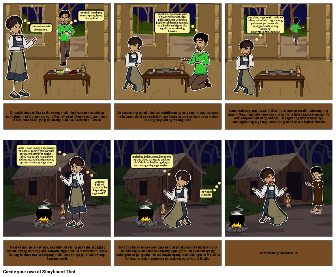 Si Sisa ang ina Storyboard por 3297cb78