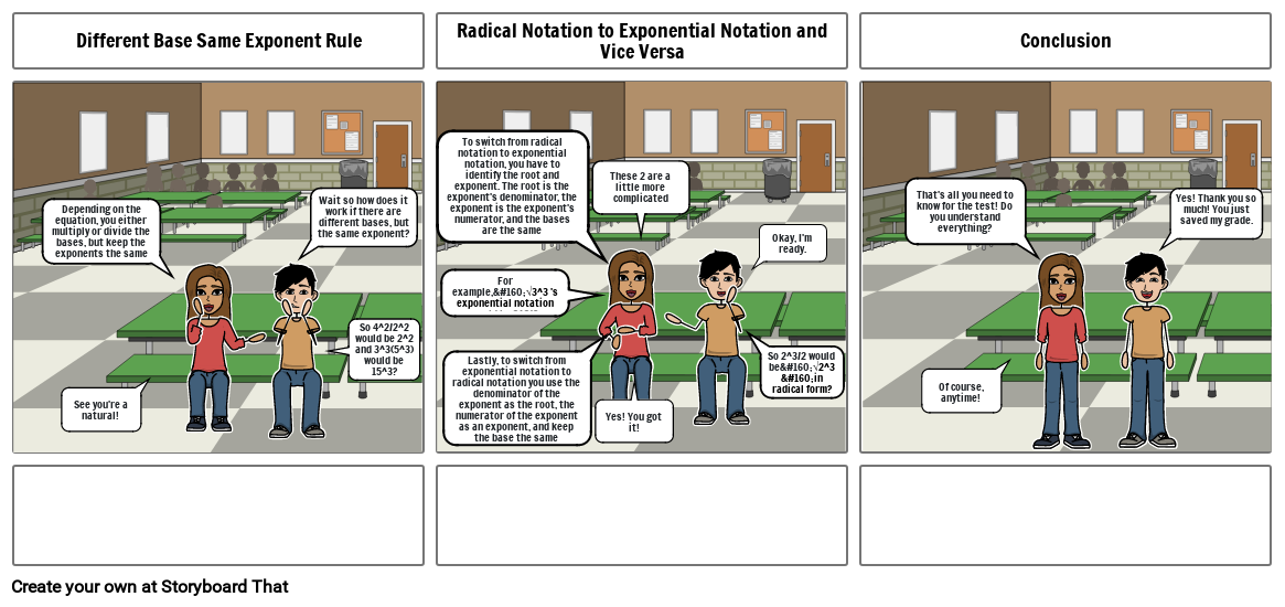 Exponent Rules Project Storyboard by 3346d3c7