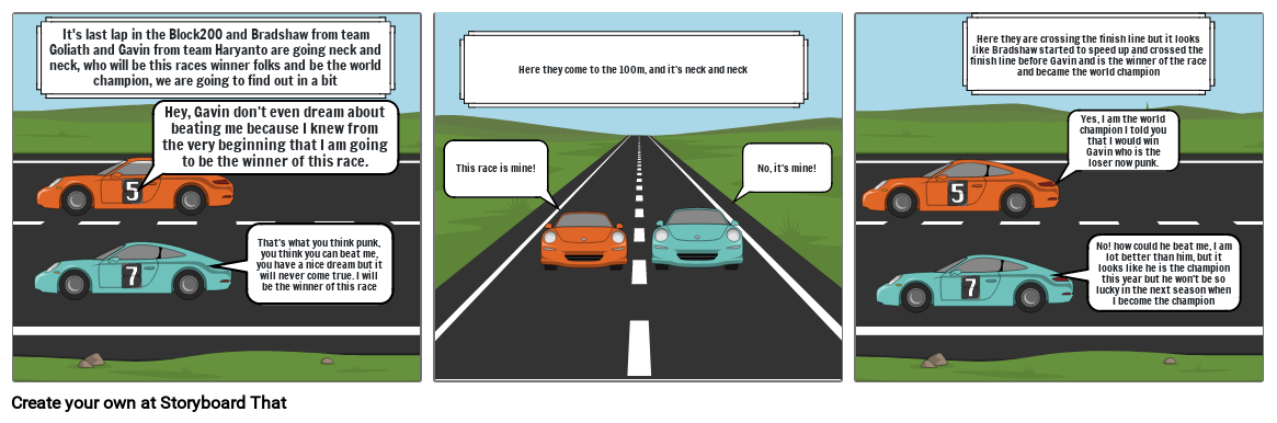The Final Race Storyboard par 3350d443
