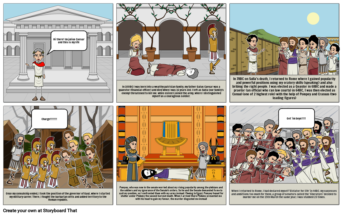 Julius Caesar Storyboard by 33579c37