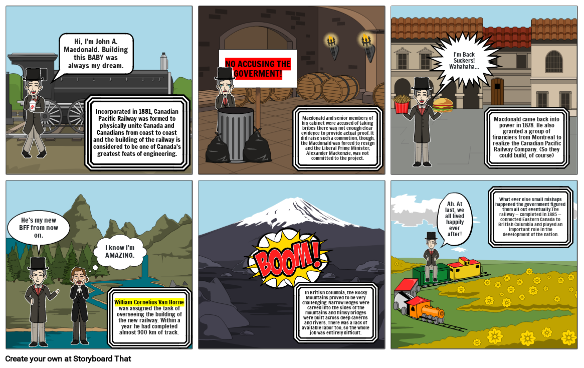 Building The Canadian Pacific Railway Storyboard