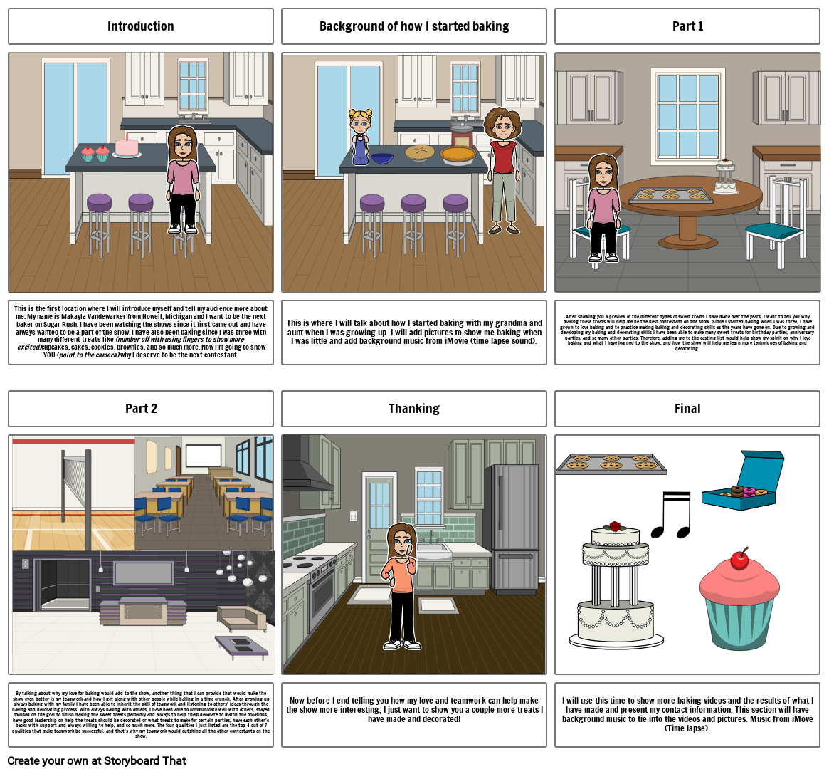 Baking Storyboard por 340eb99f