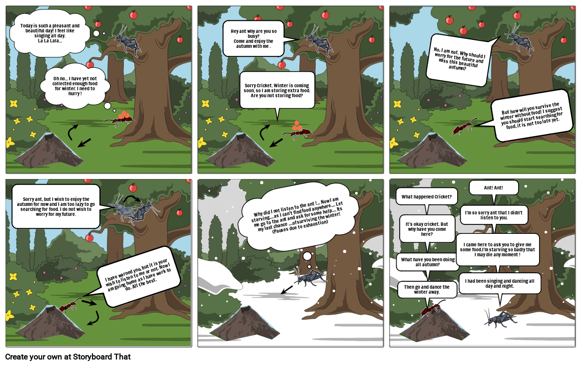 CRICKET AND D Storyboard par 34412402