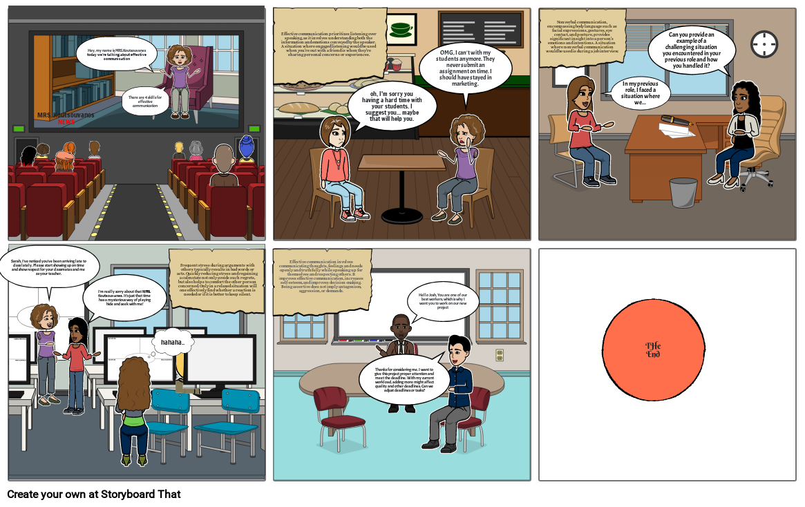 EFFICETIVE COMMUNICATION Storyboard by 345502934