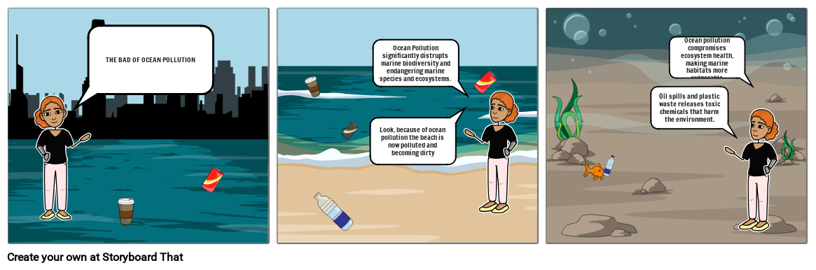 Ocean Pollution Storyboard por 346c9473