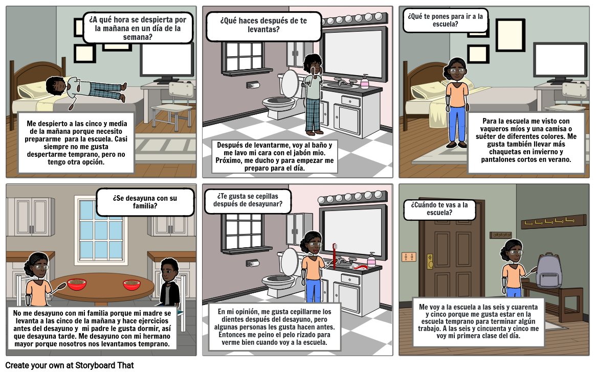 Mi Rutina Storyboard by 348e0eca