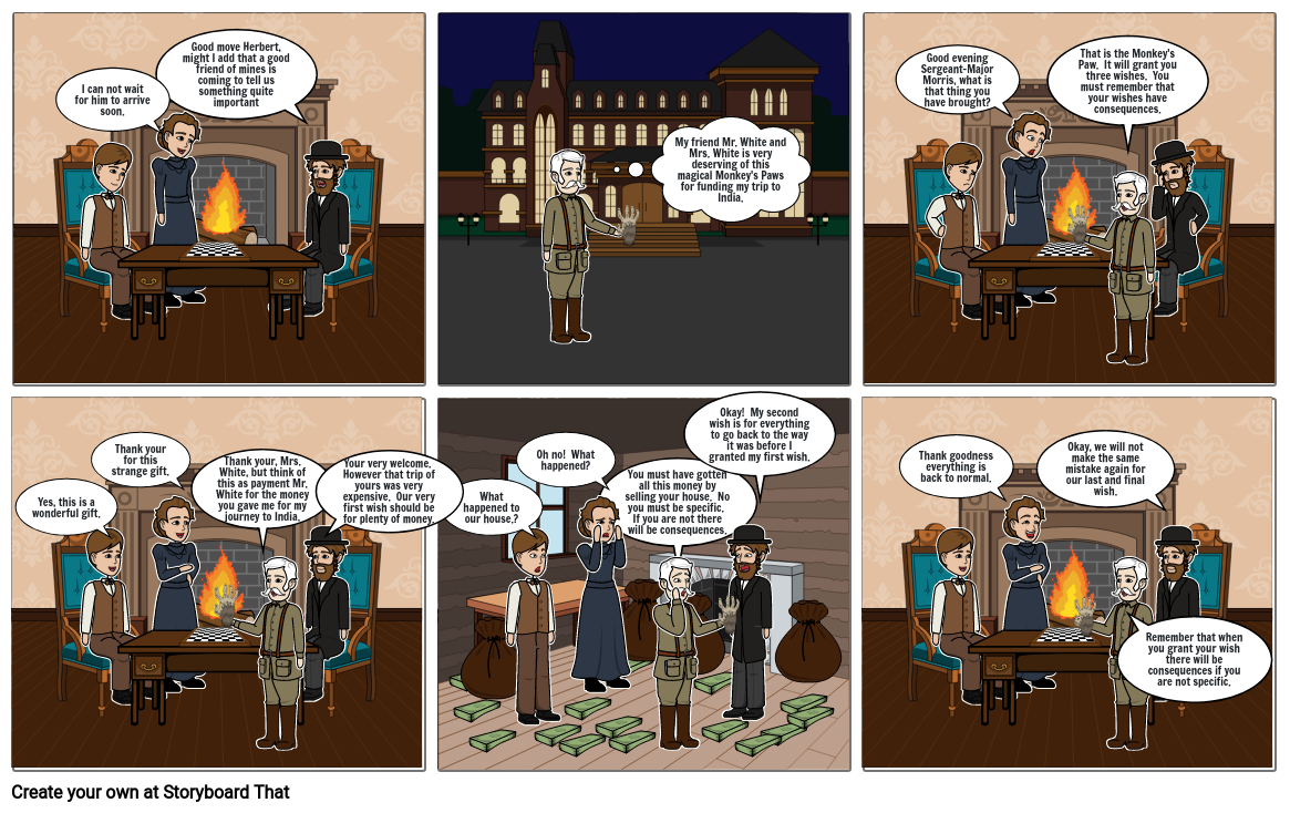 The Monkey's Paw Storyboard par 34b9b305
