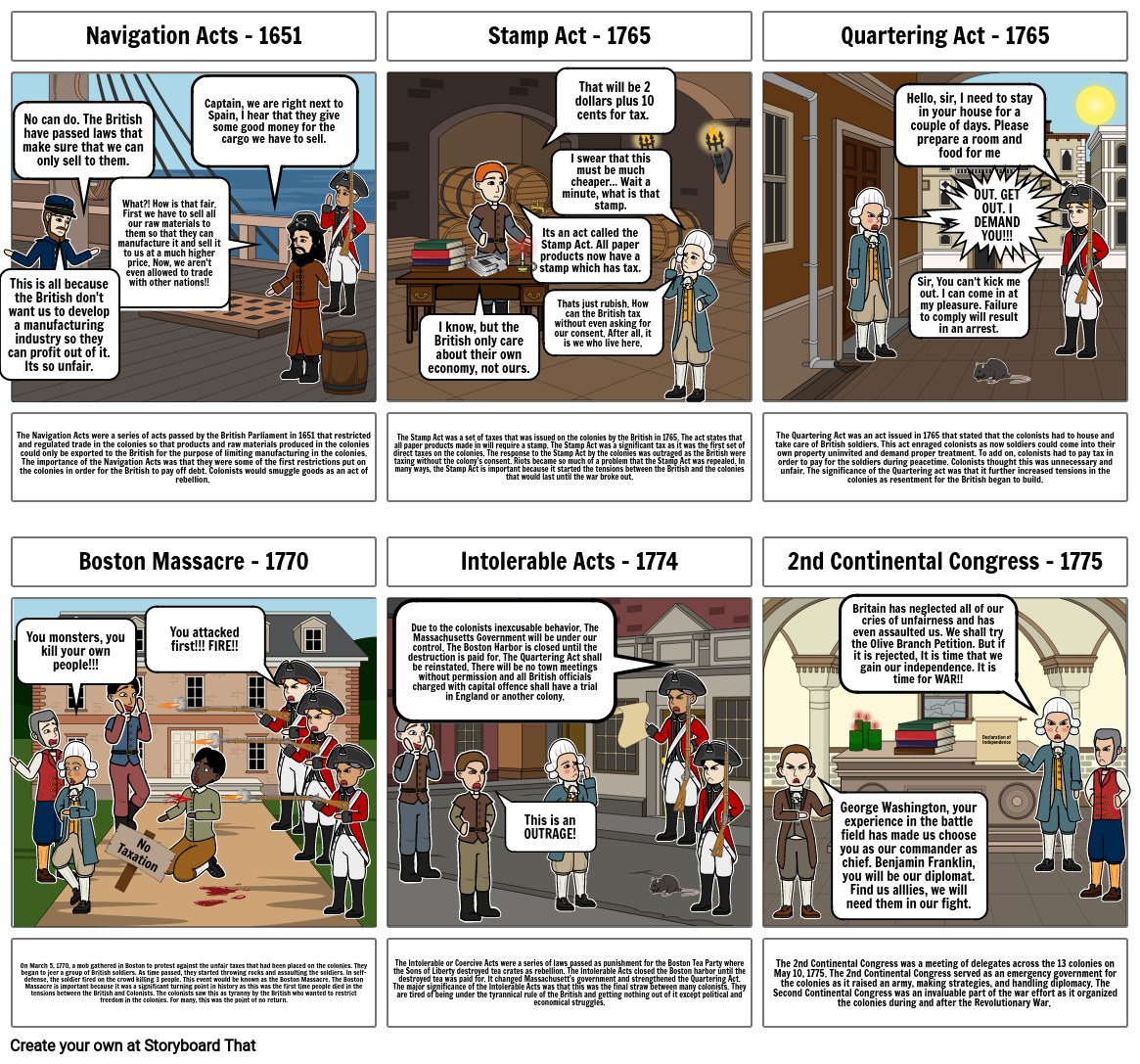 Road to the American Revolution Storyboard por 34c82e78