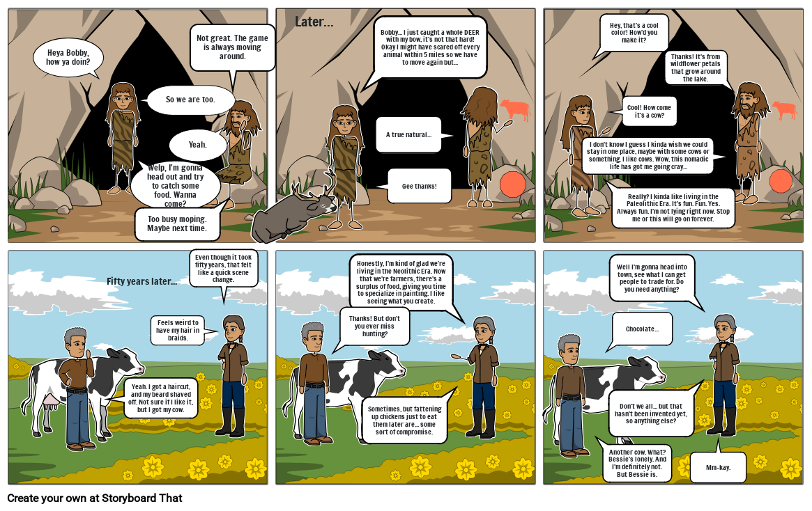 E strip on paleolithic age Storyboard by 35fa2cd4