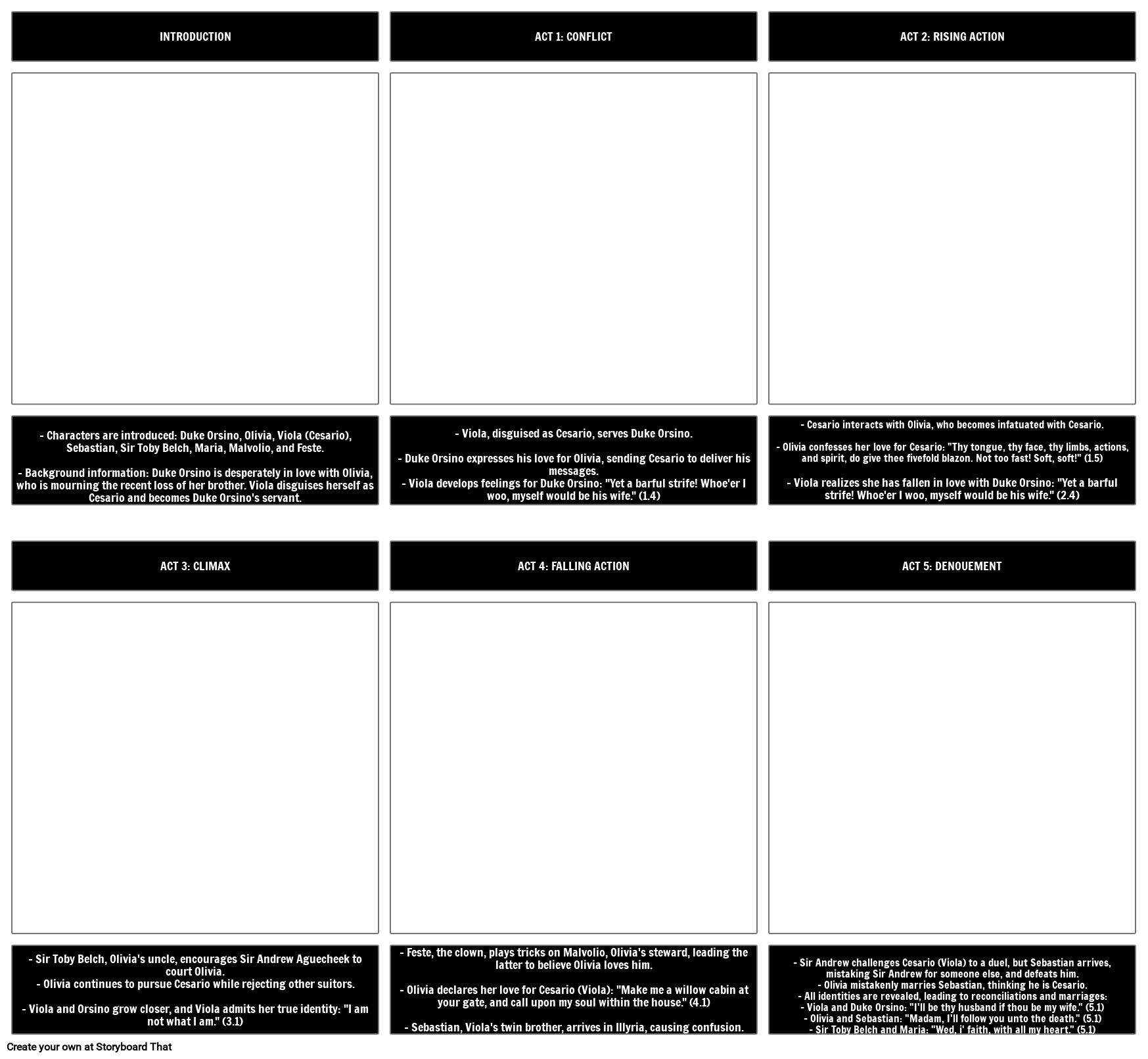 twelfth night Storyboard by 36035002