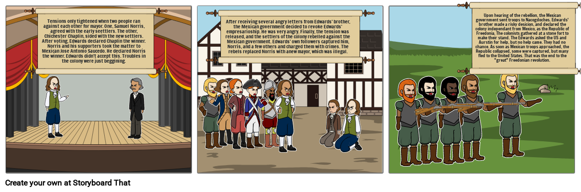 Fredonian Revolution 2 Storyboard por 36eeeadd