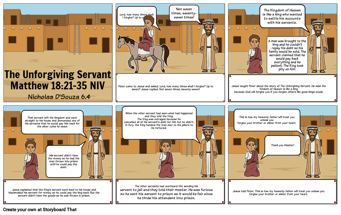 The Unforgiving Servant Storyboard by 3707de67