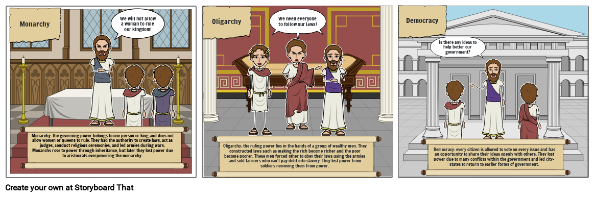 Ancient Greek Government Storyboard by 3728cafa