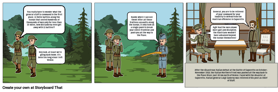 The Battle of Caporetto (1918) Storyboard par 376ad027