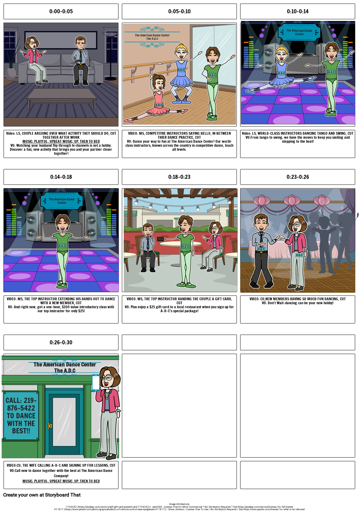 American Dance Center StoryBoard Storyboard by 37766f56
