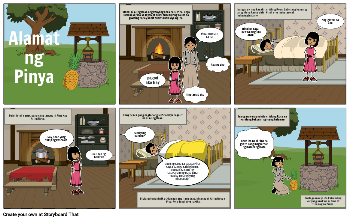 Ang Alamat ng Pinya Storyboard by 3777c43b Ang Alamat ng Pinya Storyboard by 3777c43b