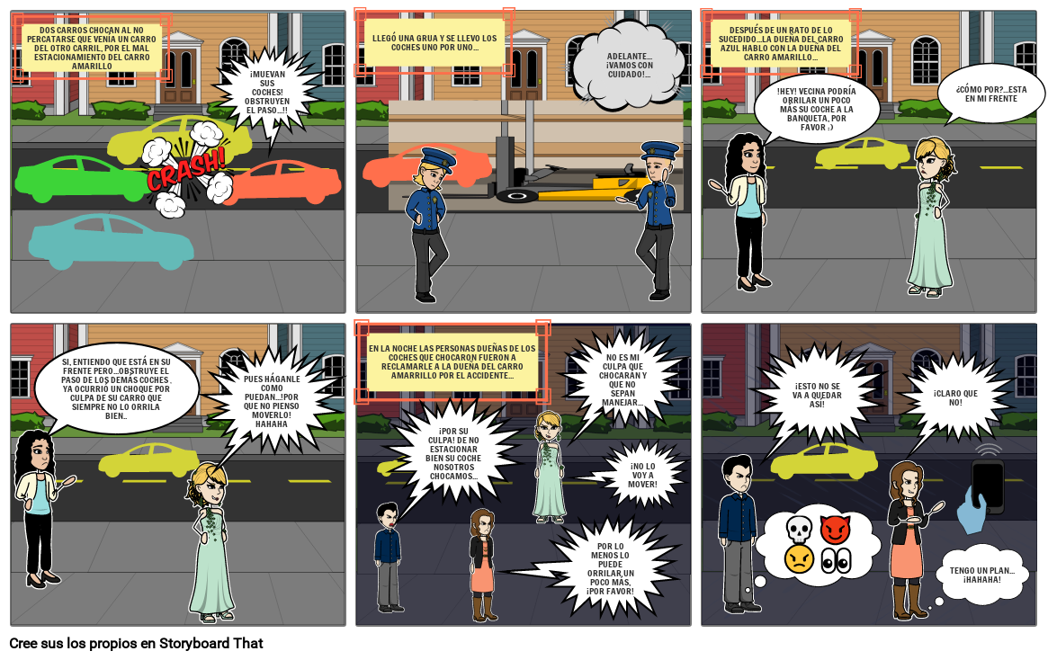 HISTORIETA ACCIDENTE Storyboard por 383b79ca