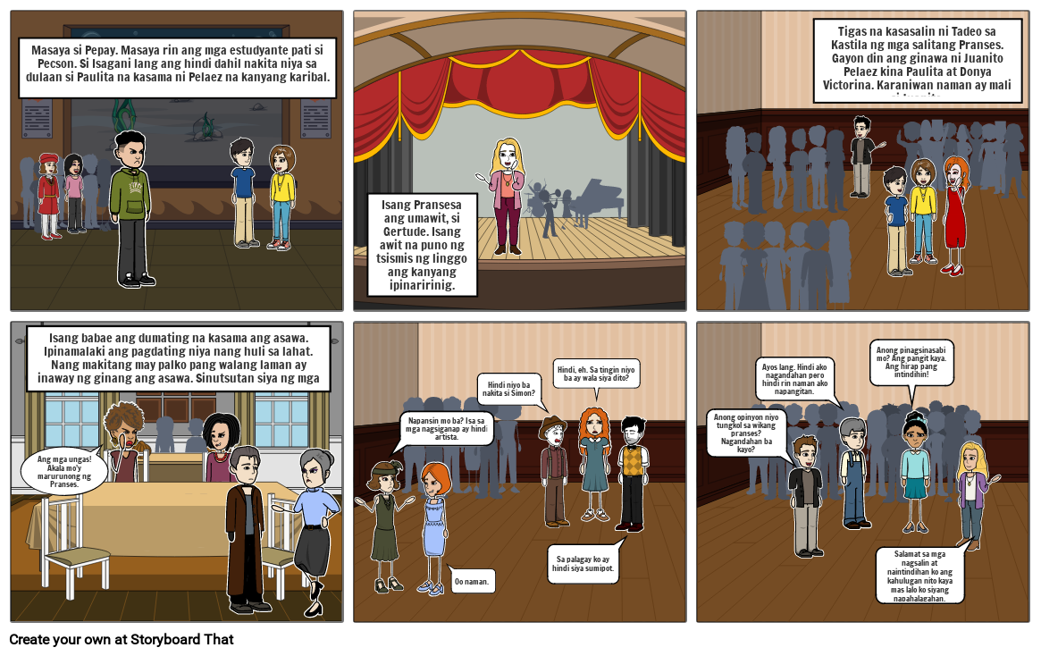FILIPINO KABANATA 22 ANG PALABAS Storyboard por 3859e809