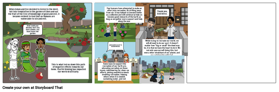 Creation Story Comic Strip القصة المصورة من قبل 39442278