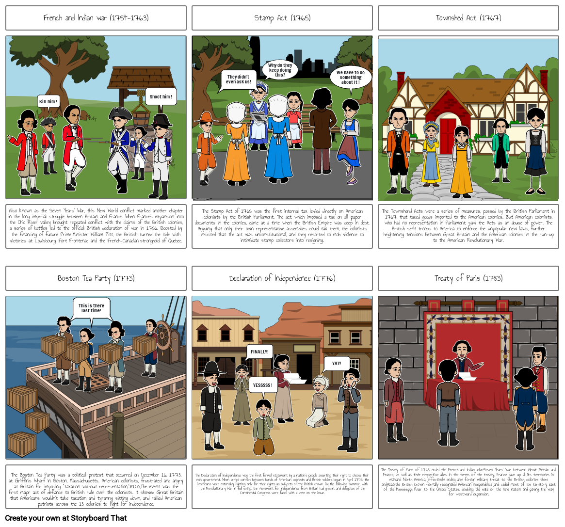 American revolution Storyboard por 394ca913