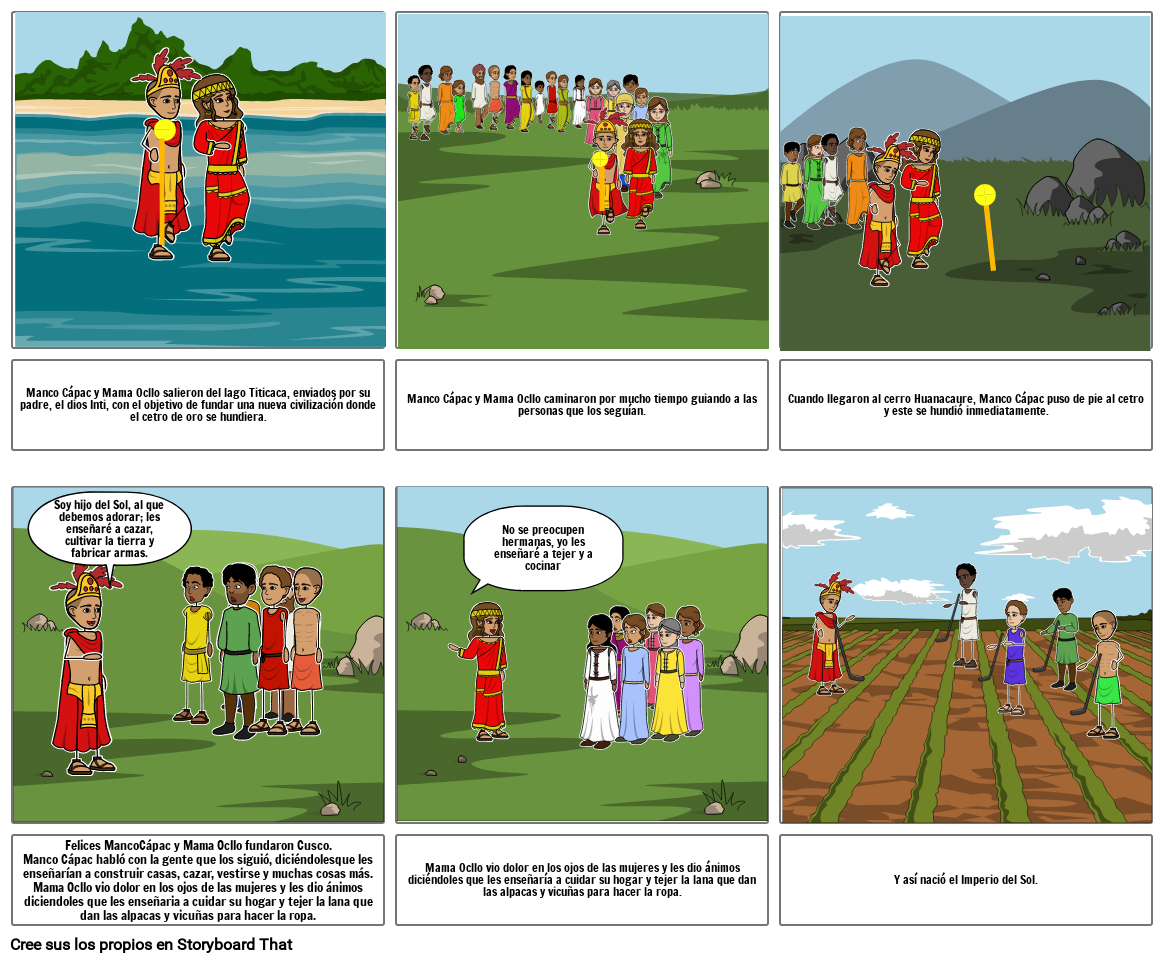Origen de los Incas Storyboard by 398e0c2b