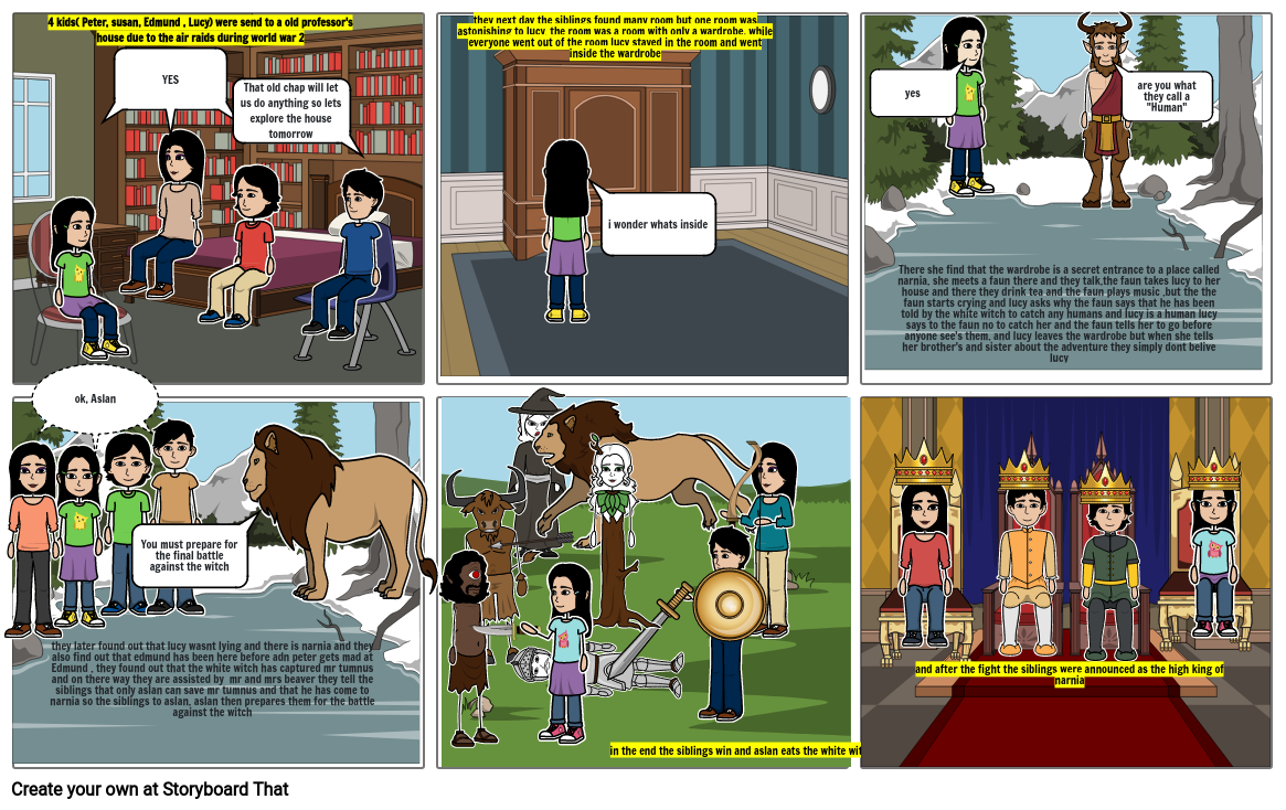 THE LION THE WITCH THE WARDROBE Storyboard by 39c126a4