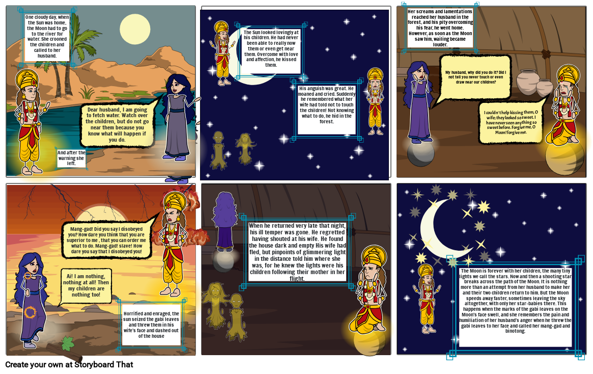 Sun and moon Storyboard por 39c58a80