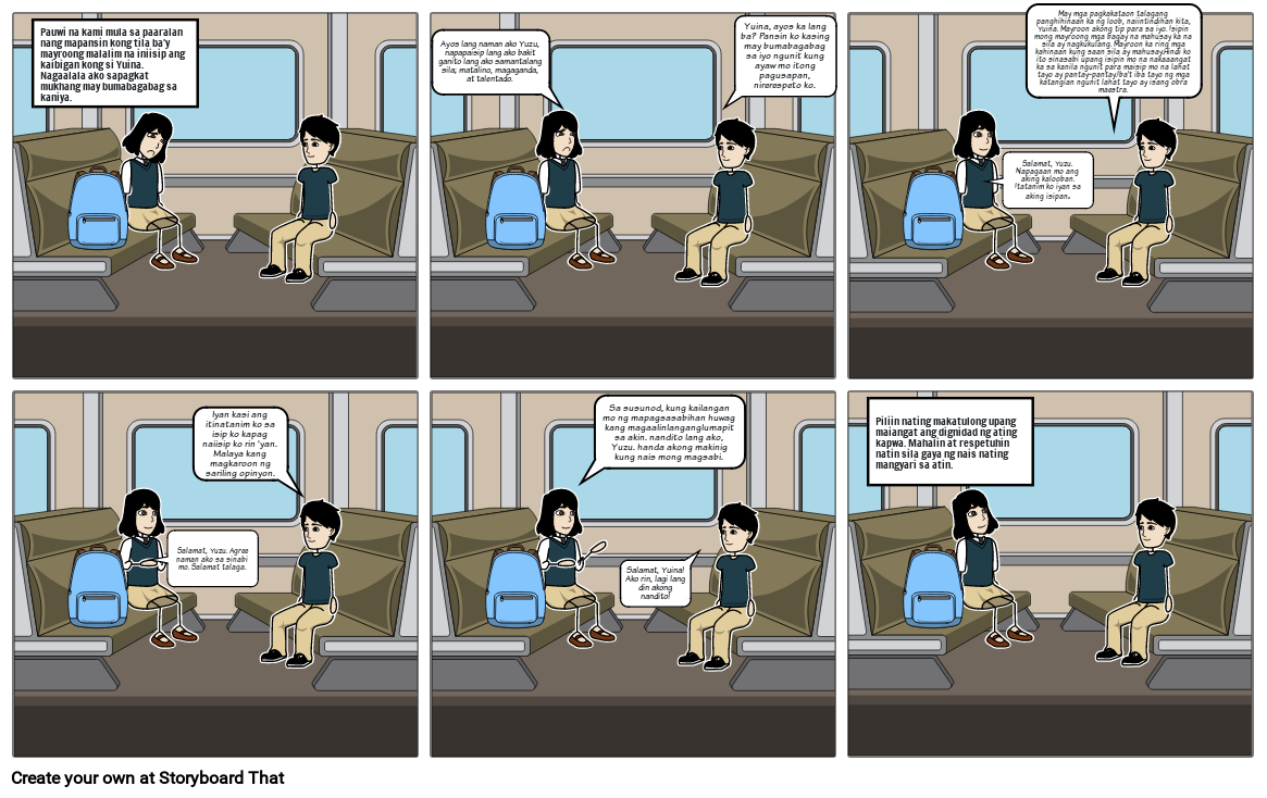 pagbibigay payo sa kaibigan Storyboard por 39d5875d