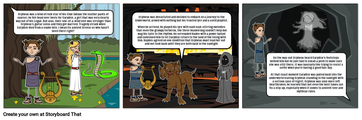 Orpheus and Eurydice Storyboard por 3a9683ea