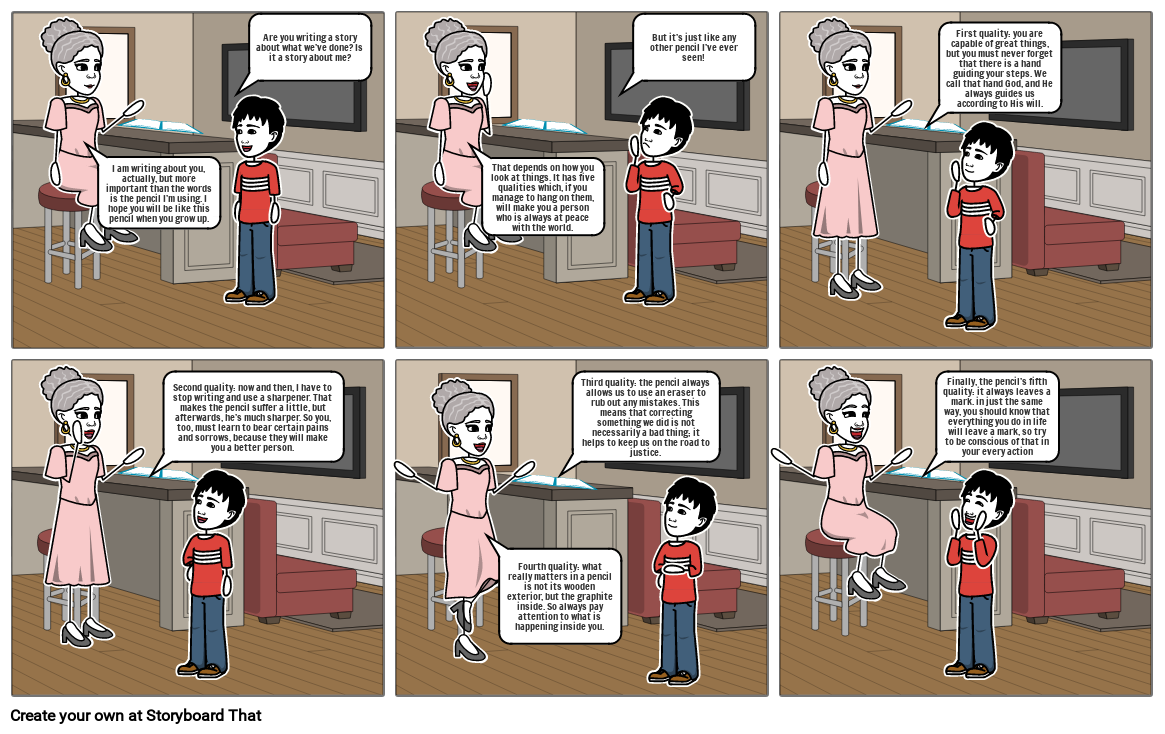 Story of the pencil Storyboard par 3adb0f26
